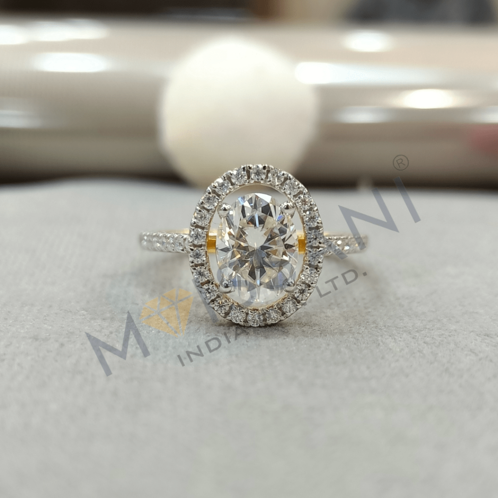Moissanite Oval Shape Ring - Moissani.in