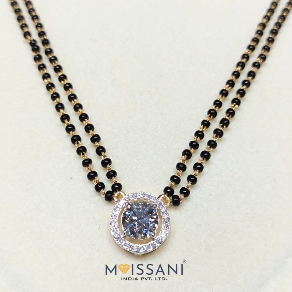 Lab-Grown Diamond Round Shape Mangal Sutra's - LMS007-Moissani.in